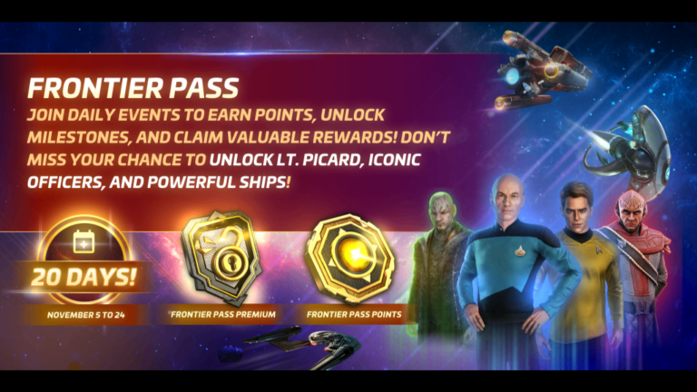 Frontier Pass: 20 Days of Epic Challenges and Rewards | Star Trek Fleet Command by Scopely